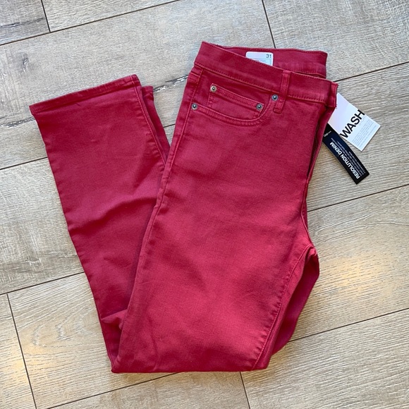 GAP | Pants & Jumpsuits | Nwt Gap Red Slim Straight Denim | Poshmark